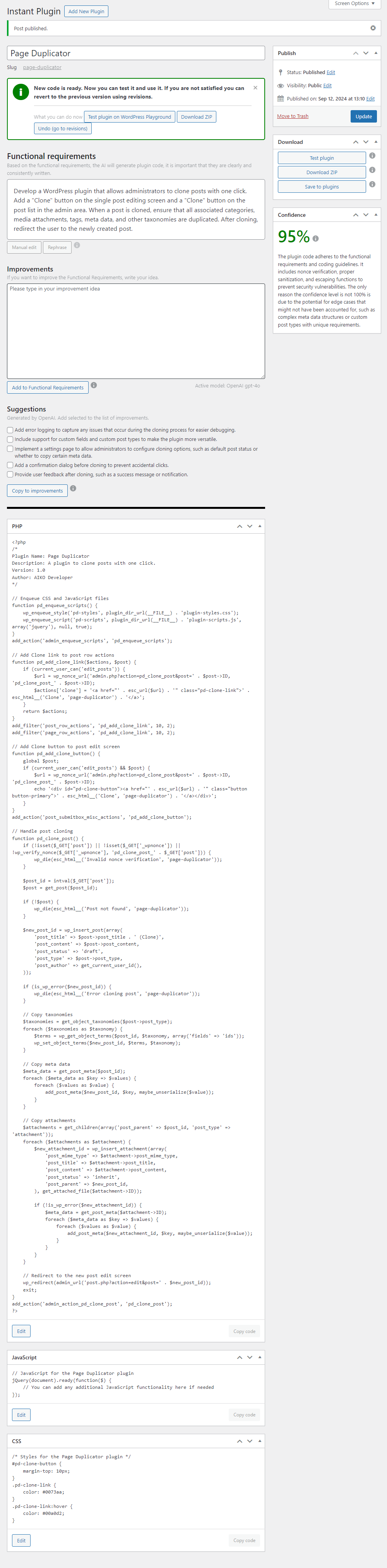 AIKO: Instant Plugins AI Developer by BoldThemes | CodeCanyon